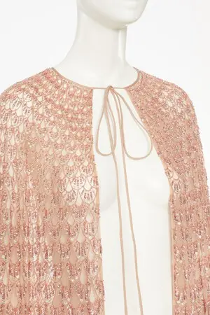 Valentino Garavani Embellished Tie-waist Cape