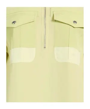 Burberry Two-tone Crepe Short Sleeve Shirt