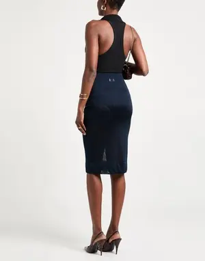 Saint Laurent Knitted Pencil Skirt - Black