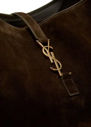 Saint Laurent Le 5 À 7 Large Suede Shopper Tote Bag