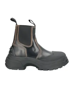 MAISON MARGIELA Two-tone Platform Leather Boots - Black
