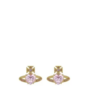 VIVIENNE WESTWOOD Heart Stud Earrings - Yellow