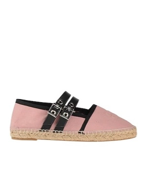 GANNI Woven Sole Canvas Shoes - Pink