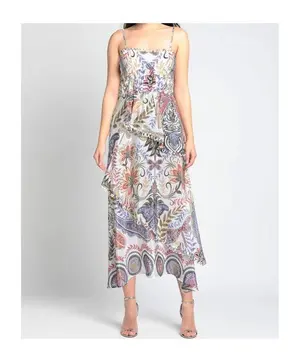 Farm Rio Floral Print Layered Slip Dress