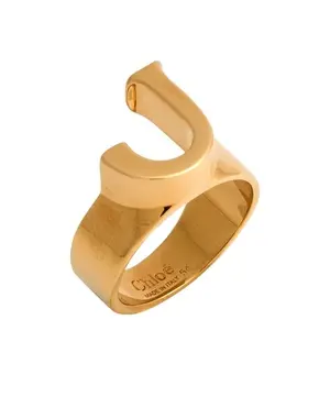 Chloé Minimalist Buckle-free Metal Ring - Yellow