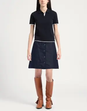 Tory Burch Solid-color Linen A-line Skirt