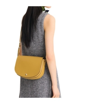 Longchamp Medium Calfskin Épure Flap Cross-body Bag - Nutmeg