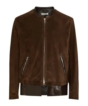 Our Legacy Drift Layered-hem Suede Jacket - Brown