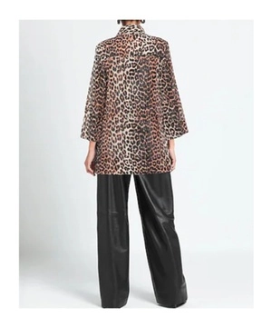 GANNI Leopard Print Shirt Blouse