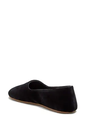 THE ROW Ponti Velvet Slipper Flats