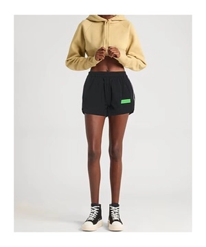 GANNI Logo Patch Shorts
