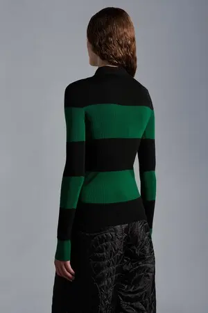 Moncler Wool Long-sleeve Polo Shirt