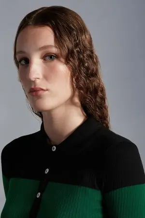 Moncler Wool Long-sleeve Polo Shirt