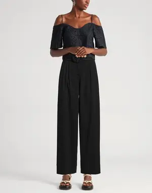 Farm Rio Wide Leg Pleated Pants With Belt