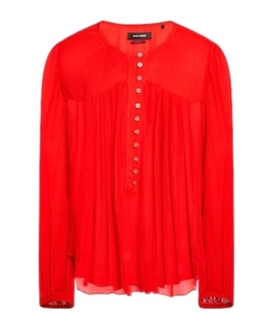 Isabel Marant Étoile Georgette Gathered Top - Red