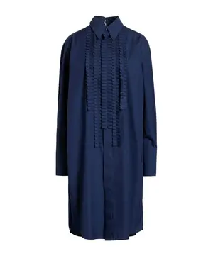 Marni Long Sleeve Shirt Dress - Blue