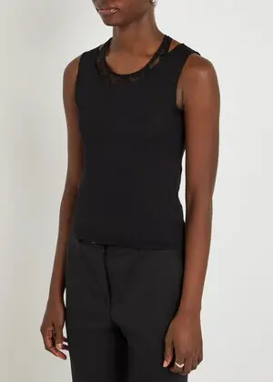 Our Legacy Swim Layered-effect Cotton-blend Tank - Black