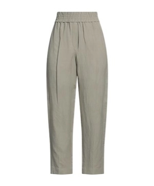 Brunello Cucinelli High-waisted Solid-color Casual Pants - Gray