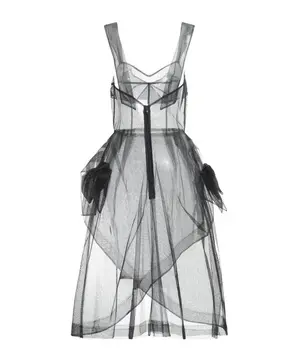 MAISON MARGIELA Sleeveless Sweetheart Neckline Flared Dress