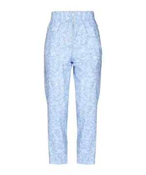 GANNI High-waist Straight-leg Floral Pants - Blue