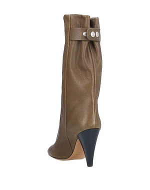 Isabel Marant Étoile Leather Belted Tapered Heel Boots