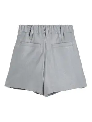 Brunello Cucinelli Pleated Shorts With Contrast Piping