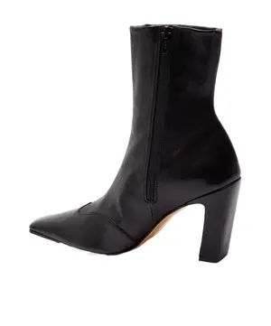 Khaite Leather Ankle Boots