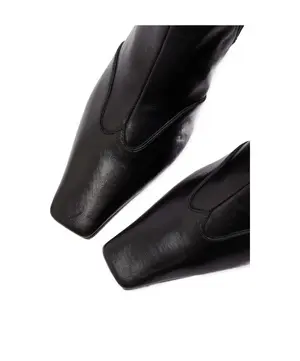 Khaite Leather Ankle Boots