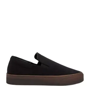 THE ROW Canvas Slip-on Sneakers - Black