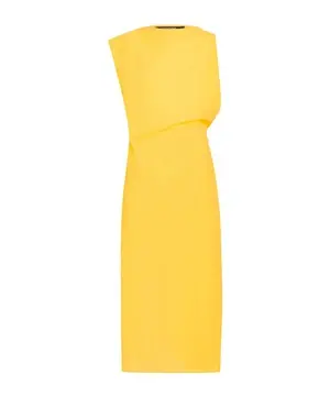 Jacquemus La Robe Drap Midi Dress - Yellow