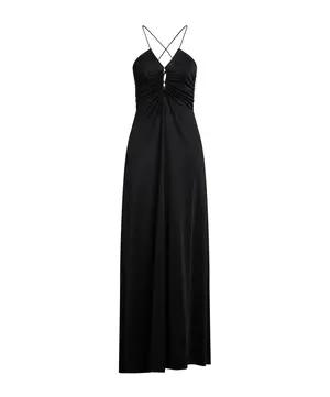 GANNI Maxi Dress With V-neck And Sleeveless Design - Black
