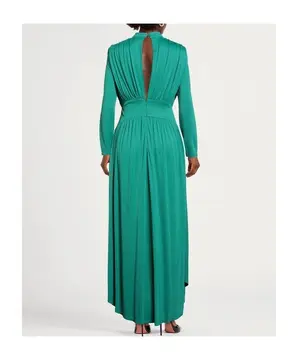 Farm Rio Long-sleeved High Neck Maxi Dress