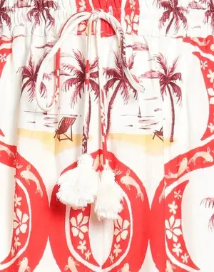 Farm Rio Printed Wide Leg Pants With Drawstring Waist