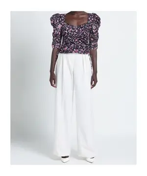 Isabel Marant Étoile Pleated Sweetheart Neckline Cropped Top - Black