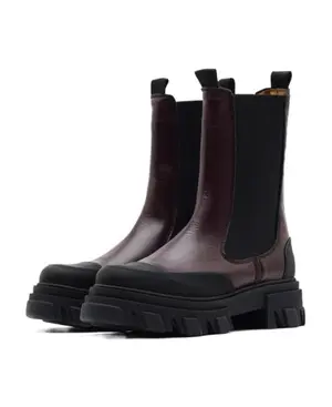 GANNI Cleated Mid Chelsea Boots