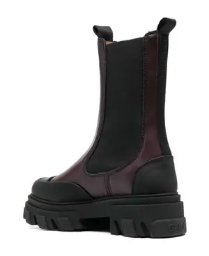 GANNI Cleated Mid Chelsea Boots