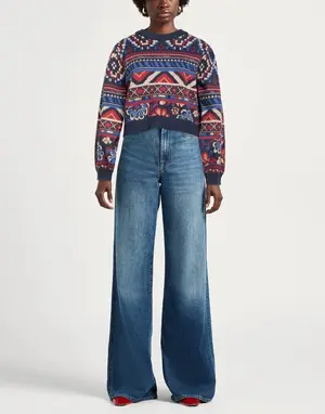 Farm Rio Intarsia-knit Jumper