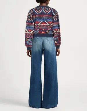 Farm Rio Intarsia-knit Jumper