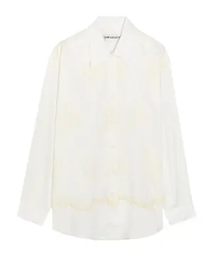 Our Legacy Precious Embroidered Cotton-poplin Shirt - White