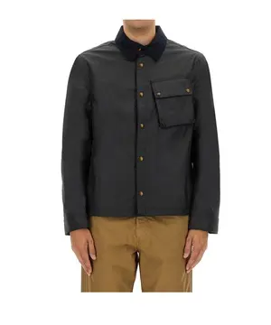 Belstaff Waxed Velvet-collar Jacket - Darknavy