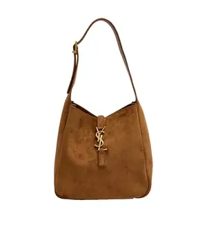 Saint Laurent Le 5 À 7 Small Suede Hobo Bag - Brown