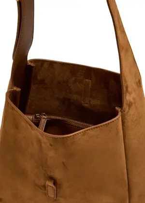 Saint Laurent Le 5 À 7 Small Suede Hobo Bag