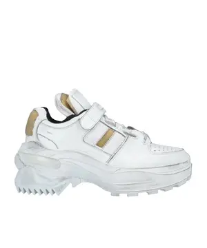 MAISON MARGIELA Distressed Lace-up Sneakers - White