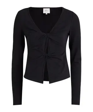REFORMATION Silas Knotted Stretch-cotton Top