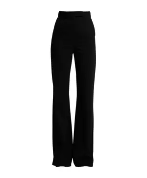 Max Mara Solid Color Flared Pants - Black