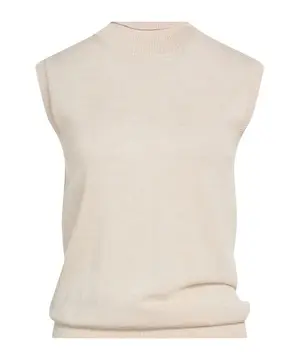 Sportmax Solid Color Sleeveless Knit Top - White