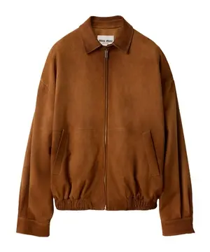 Miu Miu Suede Zip-up Jacket