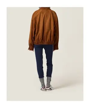 Miu Miu Suede Zip-up Jacket