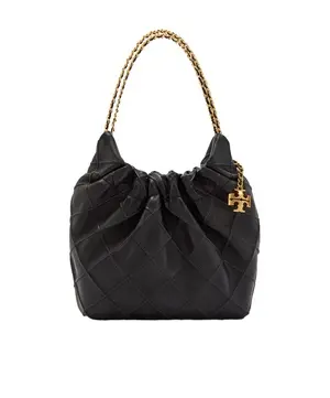 Tory Burch Fleming Mini Leather Cross-body Bag - Black