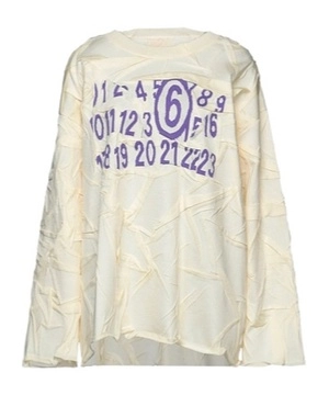 MAISON MARGIELA Two-color Knitted Long-sleeved Top - White